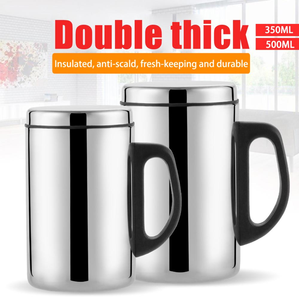 1PC 350/500ml Edelstahl Becher Tasse Doppel Wand T... – Vicedeal