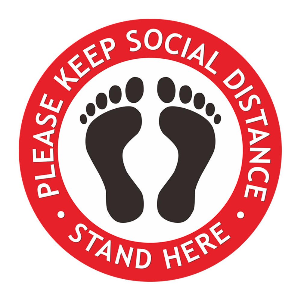 Public area Social Distancing Floor Sticker Waterp... – Grandado