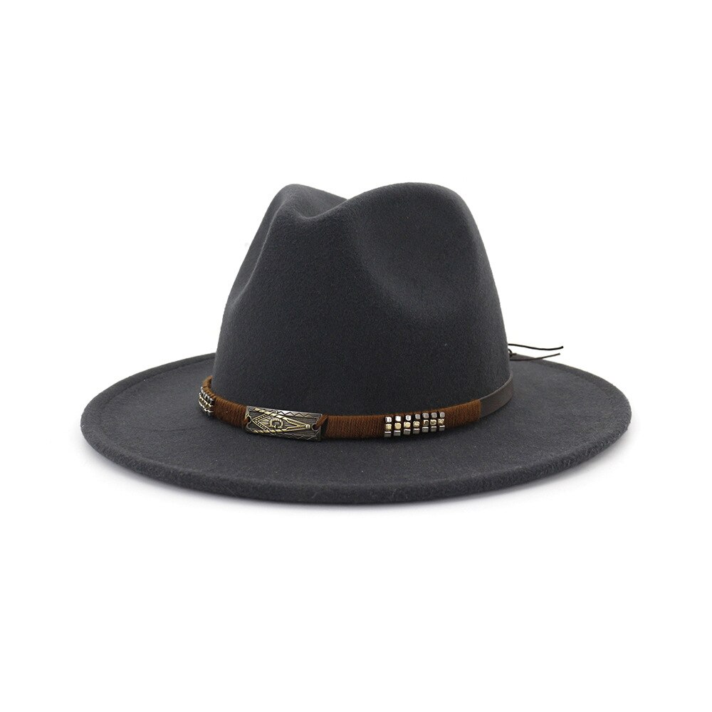 Women Men Wool Polyester Fedora Hat Felt Hat Wide ... – Vicedeal