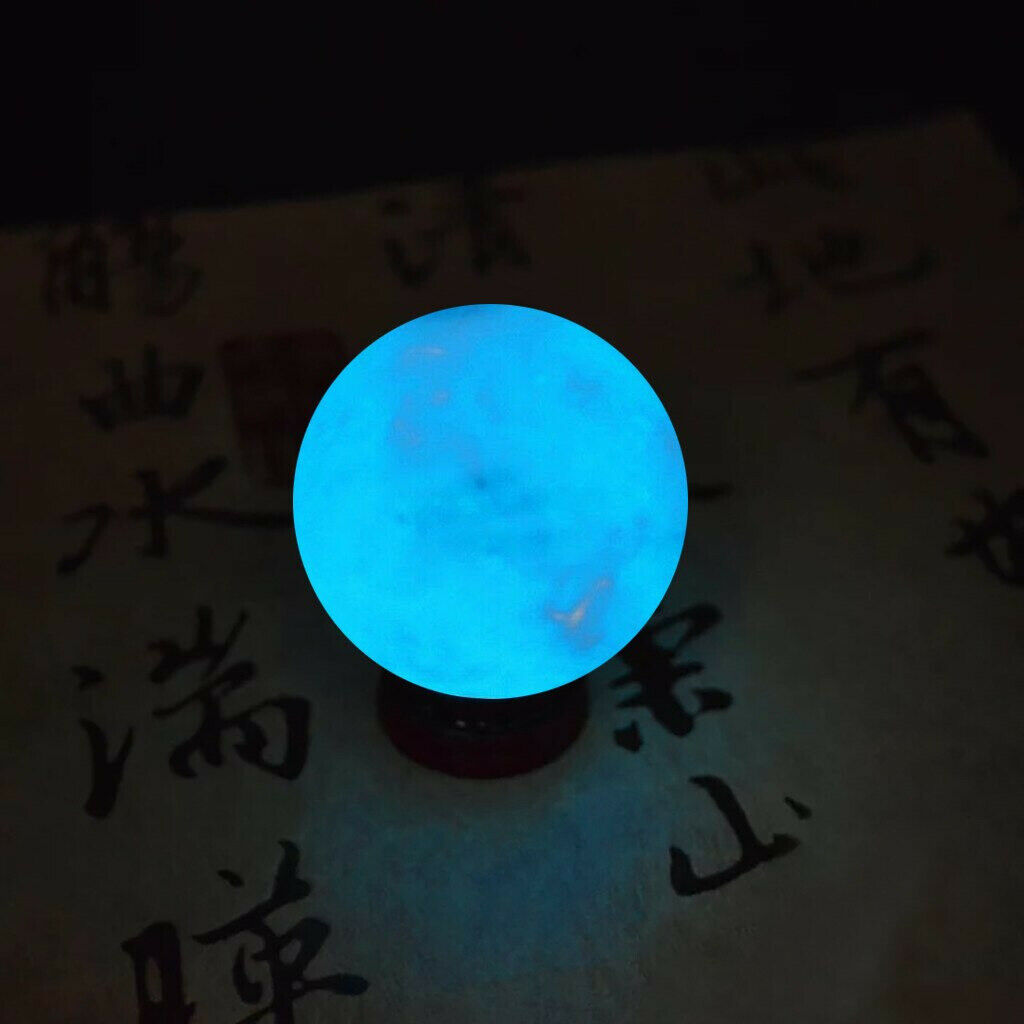 35MM Blue Luminous Quartz Crystal Sphere Ball Glow... – Vicedeal