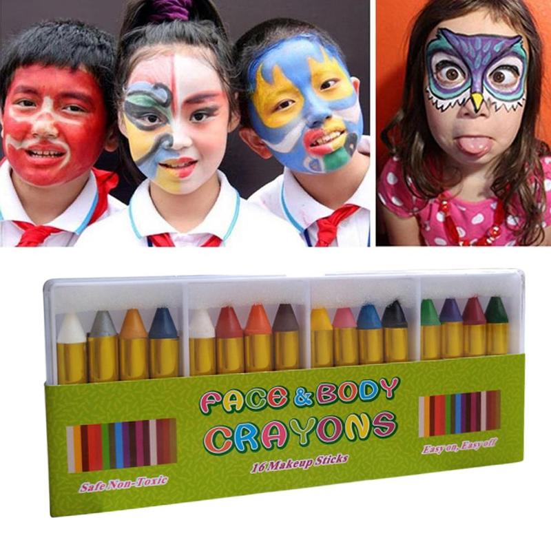 16pcs/1set Halloween Face Color Crayons Transparen... – Grandado