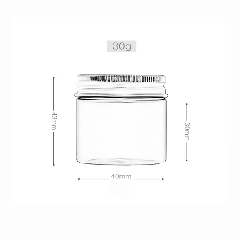 50 stk/sæt 20g 30g 50g 100g 120g 150g plastikkrukk... – Vicedeal