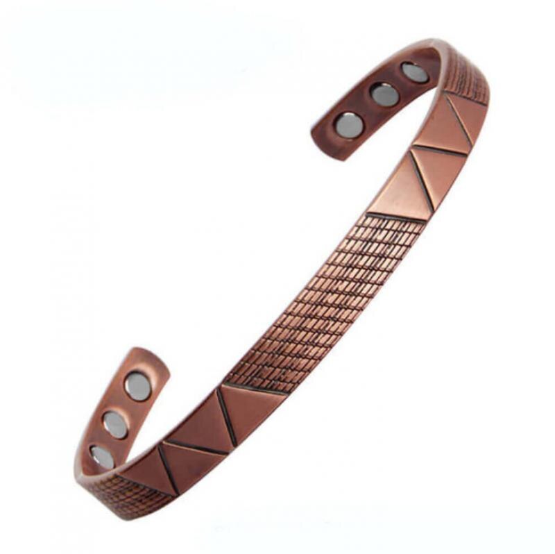 Red Copper Magnet Bracelet Retro Pattern Red Coppe... – Grandado