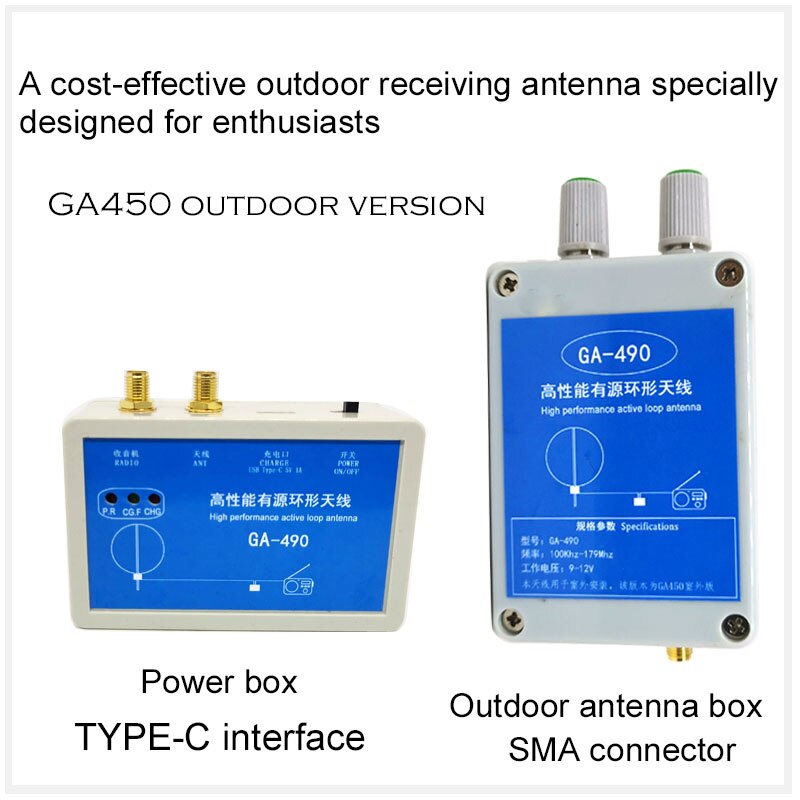 GA490 100KHZ-179MHZ Ring Active Receive Antenna SD... – Grandado