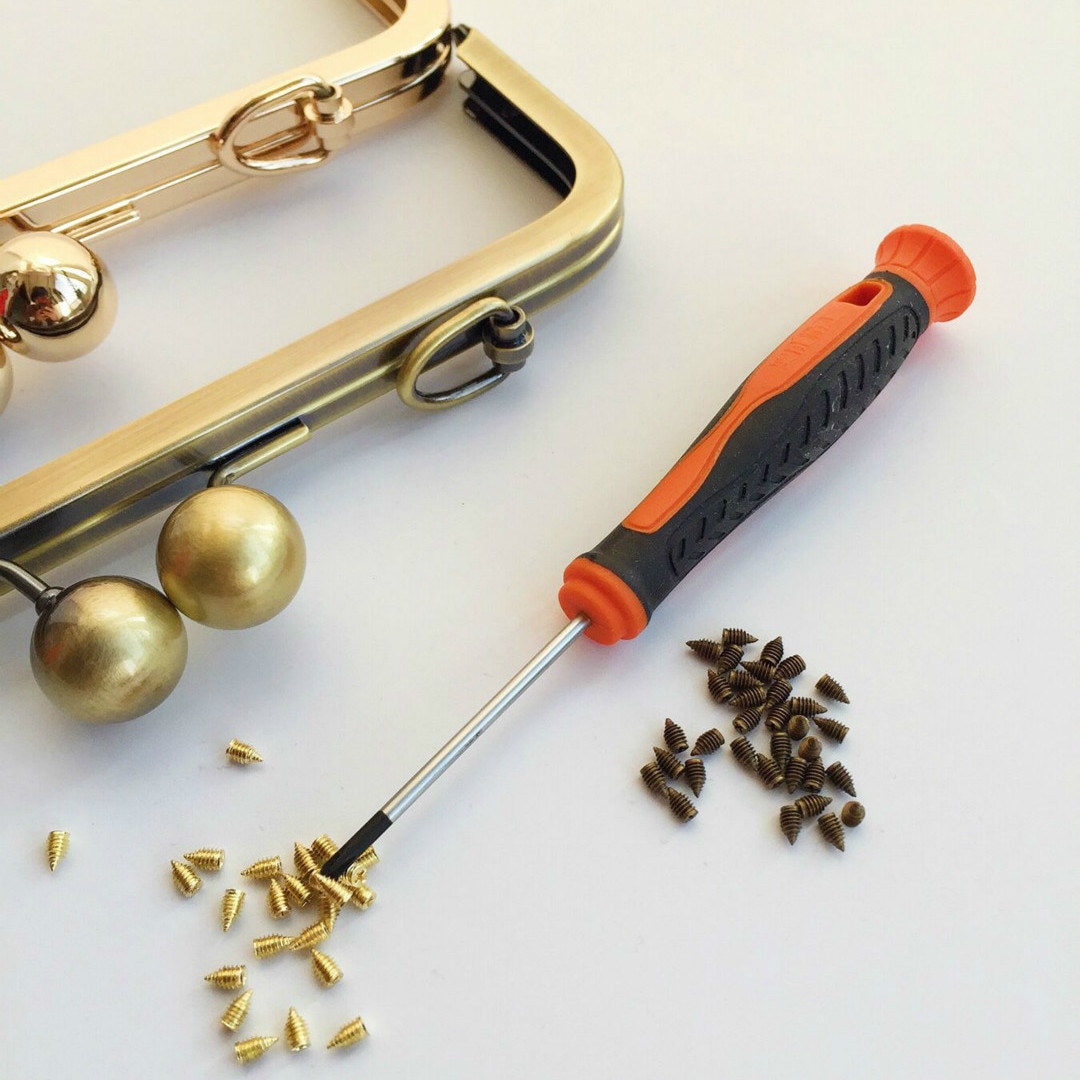 20cm ruuvi metallinen kukkaron runko iso pallo luk... – Grandado