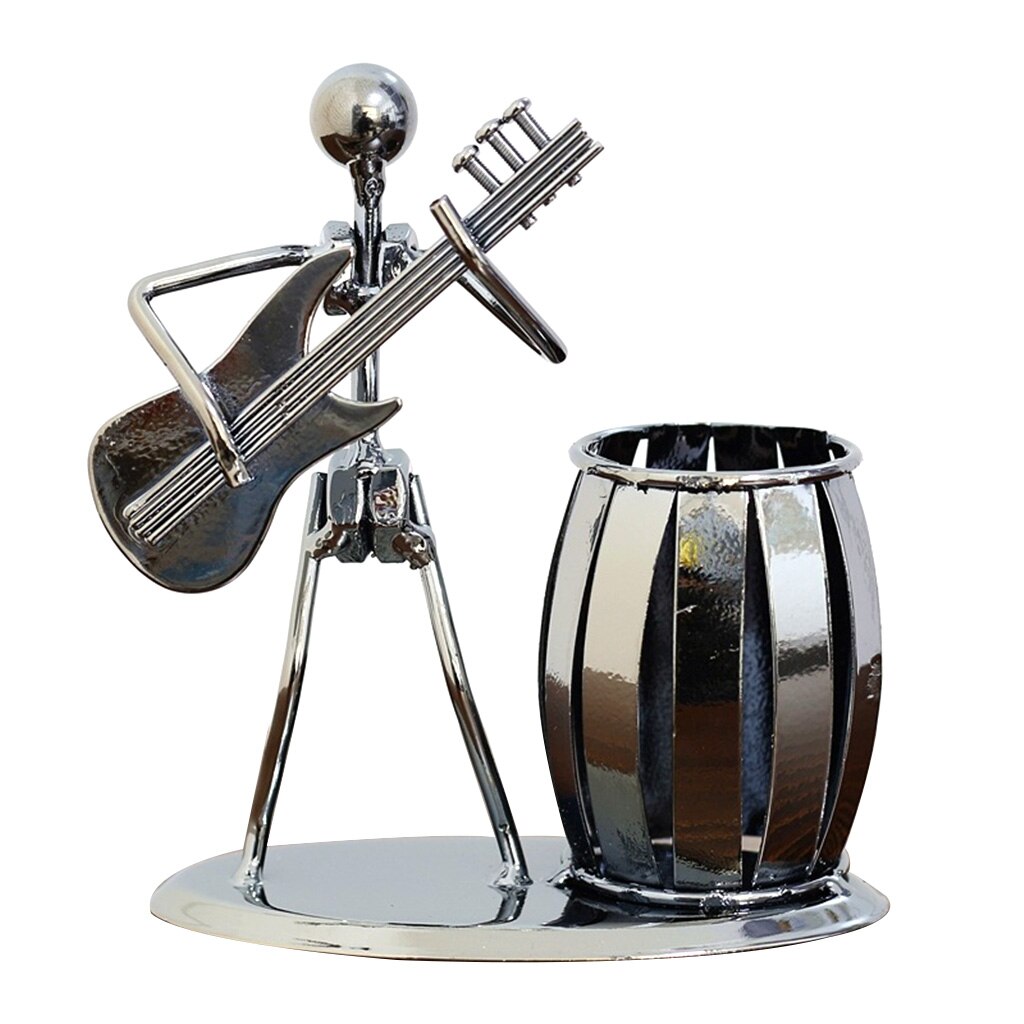 Metal Art Pen Pencil Holder with a Musician Playin... – Vicedeal