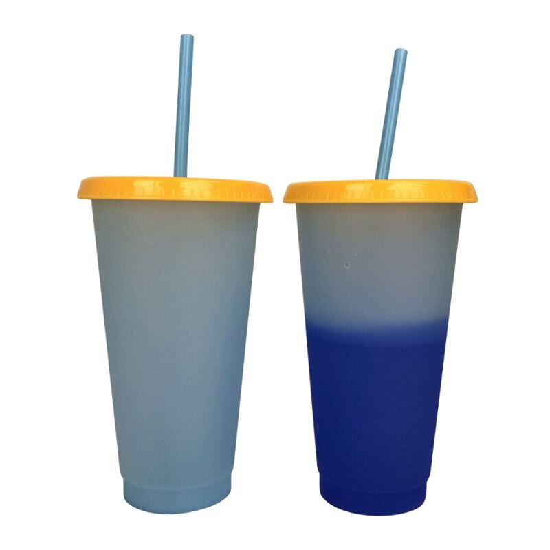 Color Changing Reusable Cold Cup 600-700ml Tumbler... – Grandado