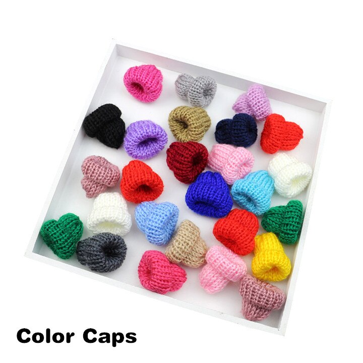 10Pcs Color Cute Knitting Mini Hats DIY Craft Supp... – Grandado