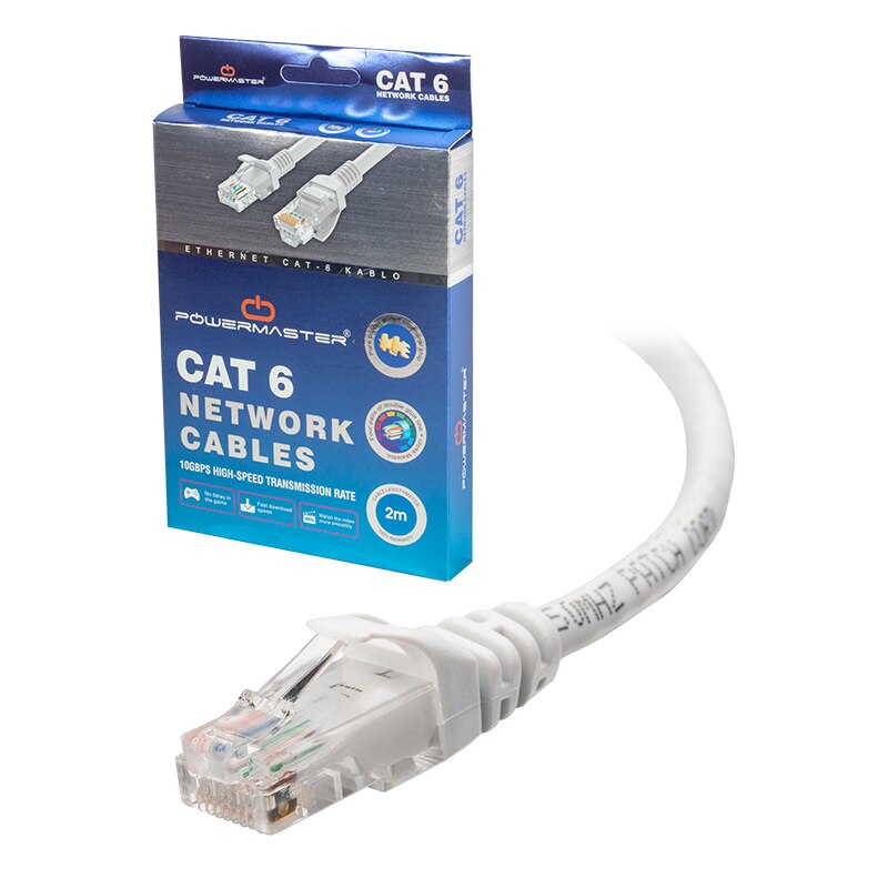 CABLE. CAT6 2 METER GRAY POWERMASTER BOXED – Grandado