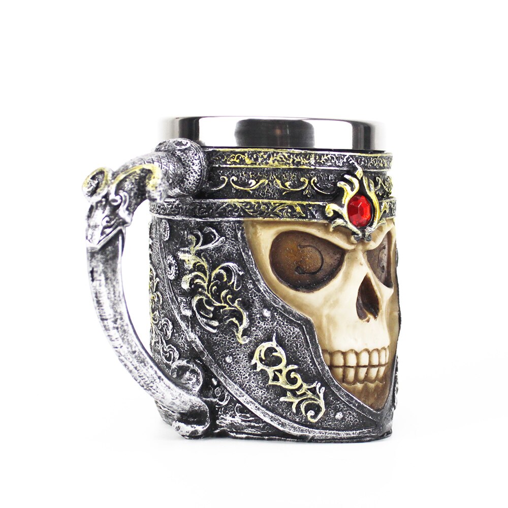 Gothic 3D Skull Coffee Mug Stainless Steel Skeleto... – Grandado