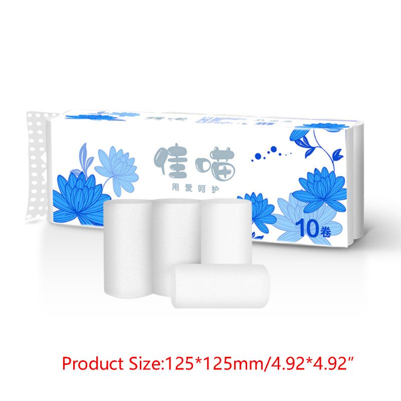 10 Rolls 4-Ply Toilet Paper, Silky & Smooth Soft P... – Grandado