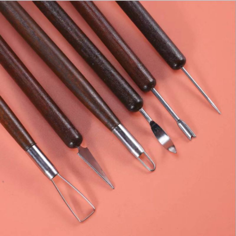 6PCS Sculpting Tools Wood Handle Set Wax Carving S... – Grandado