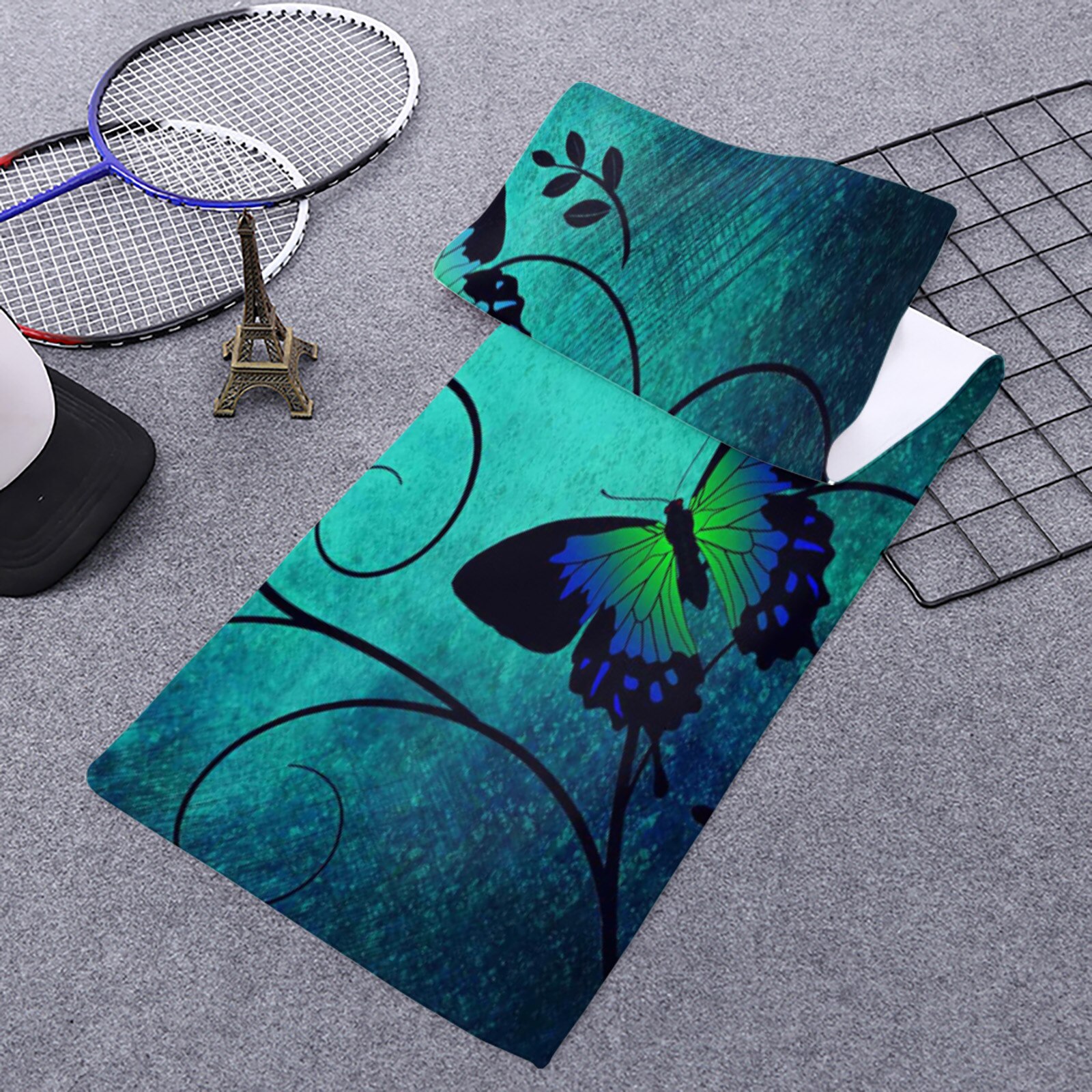 Vlinder Retro Shabby Badhanddoek Zwemmen Sneldroge... – Grandado