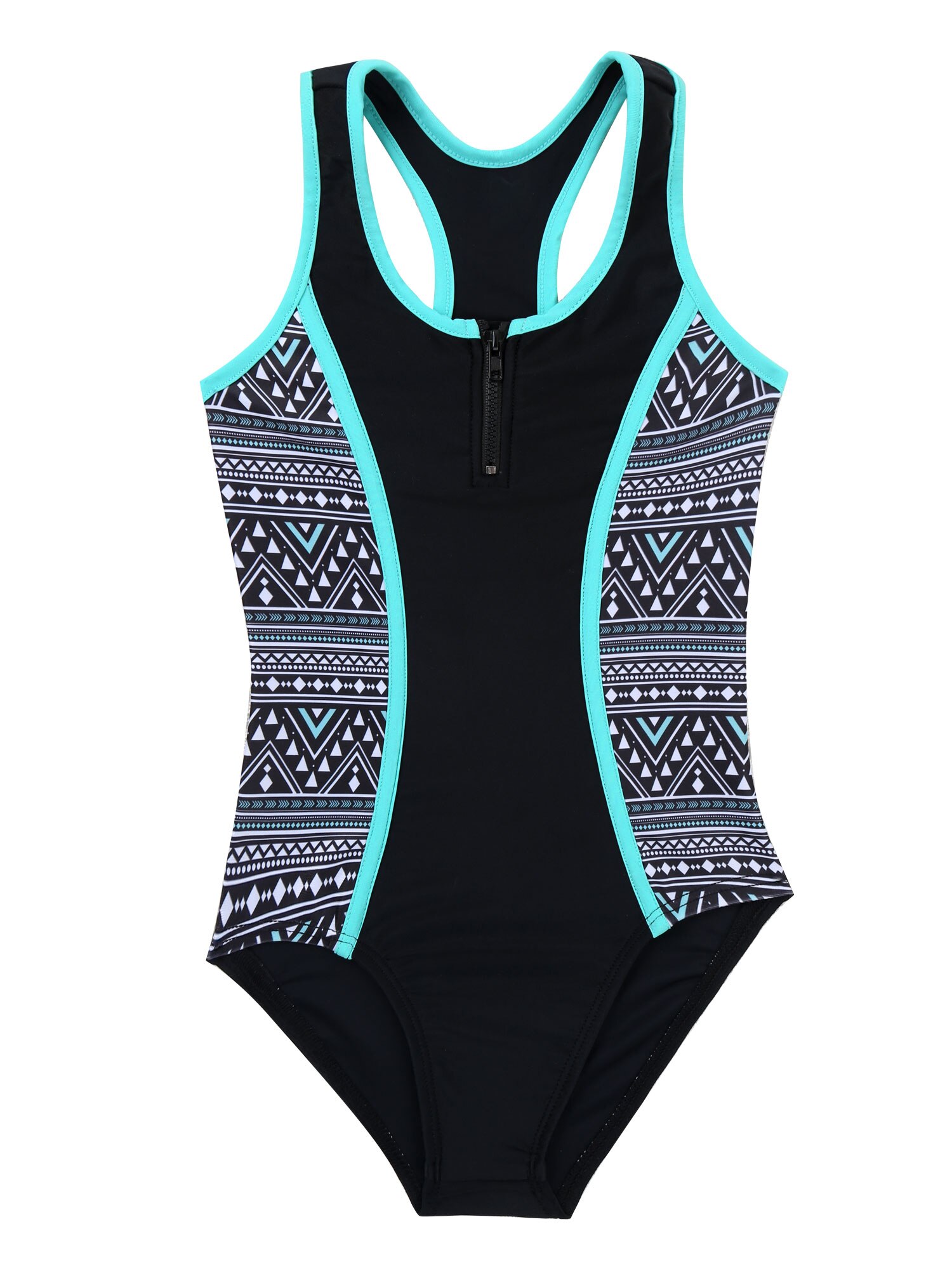 Kids Girls Swimming Suit One-piece Swimwear Sleeve... – Vicedeal