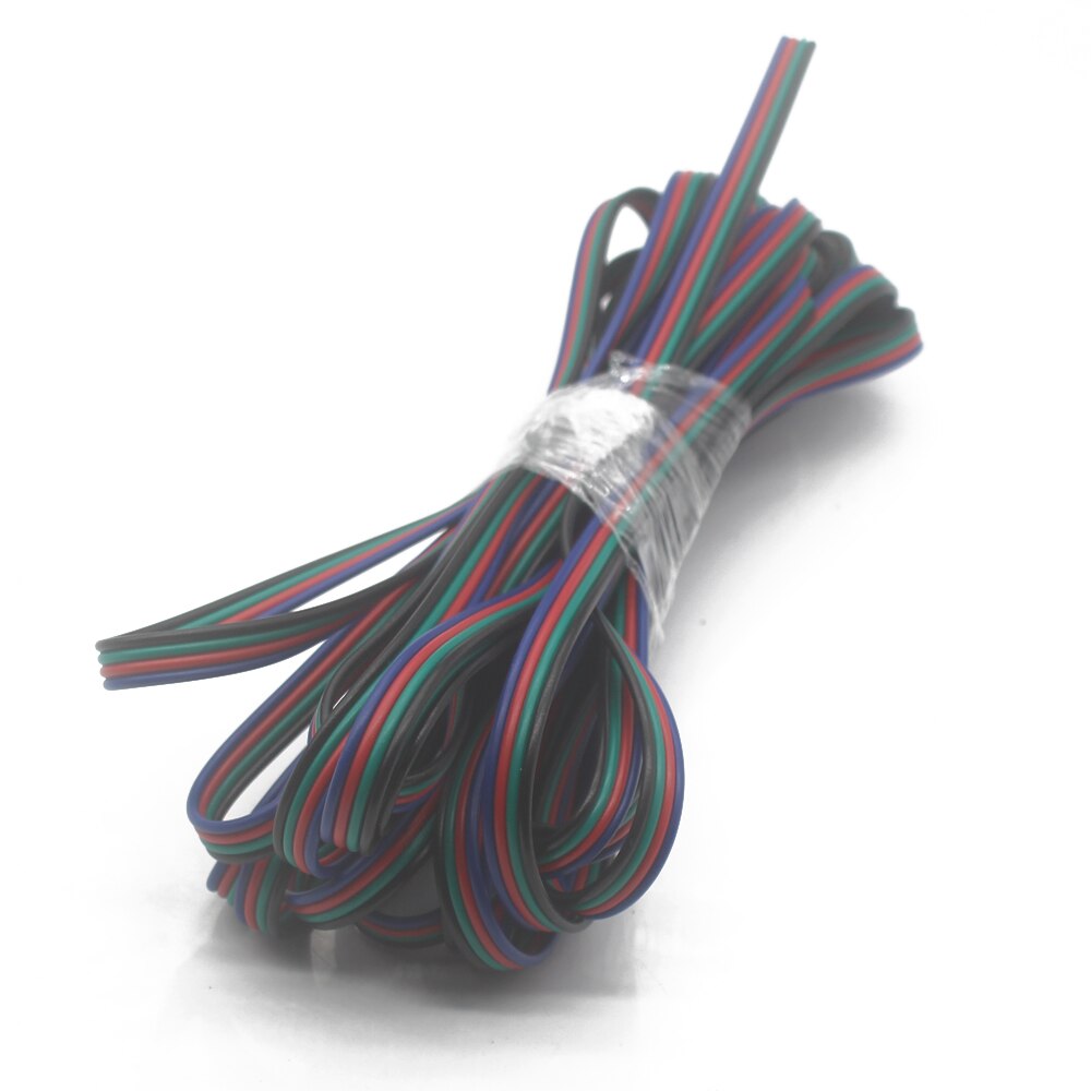 1m 2m 5m 10M 20m 50m 4 Pin Extension RGB+Black Wir... – Grandado