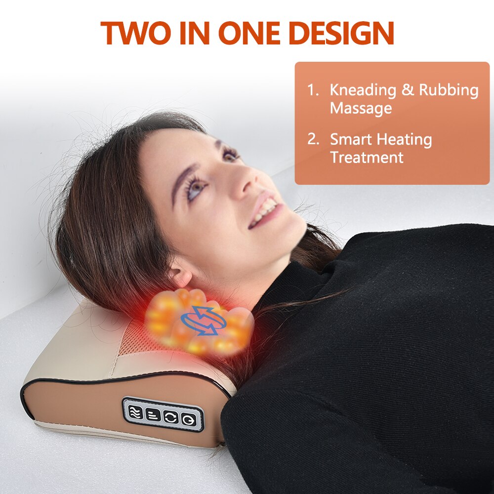 Relaxation Massage Pillow Vibrator Electric Neck S... – Grandado