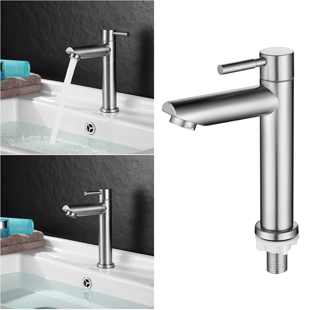 Single Cold Water Stainless Steel Water Basin Wash... – Grandado