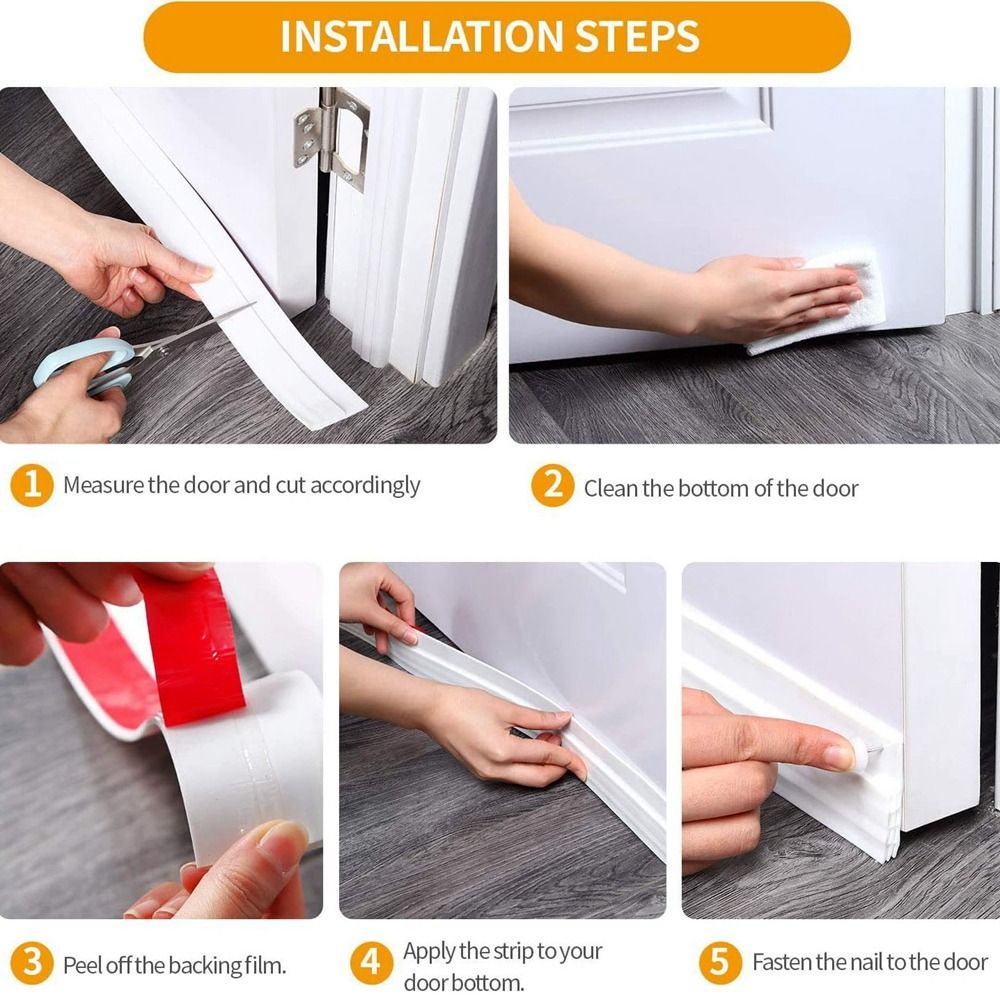 Self Adhesive PVC Door Seal Strip Flexible Door Dr... – Grandado