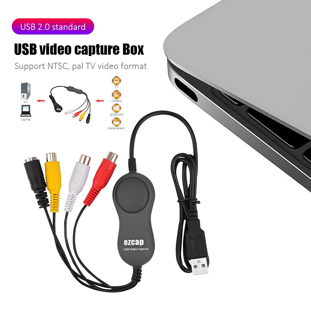 USB 2.0 Video Audio Capture Card Device VHS to DVD... – Grandado