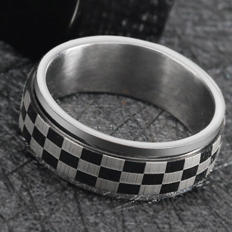 Cube rings mens stainless steel punk ring male acc... – Grandado
