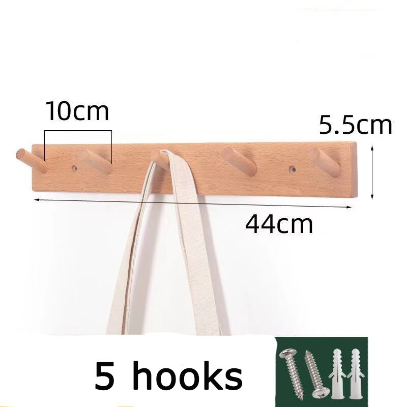 Nordic Natural Wooden Hooks For Kids Boy Room Hook... – Grandado