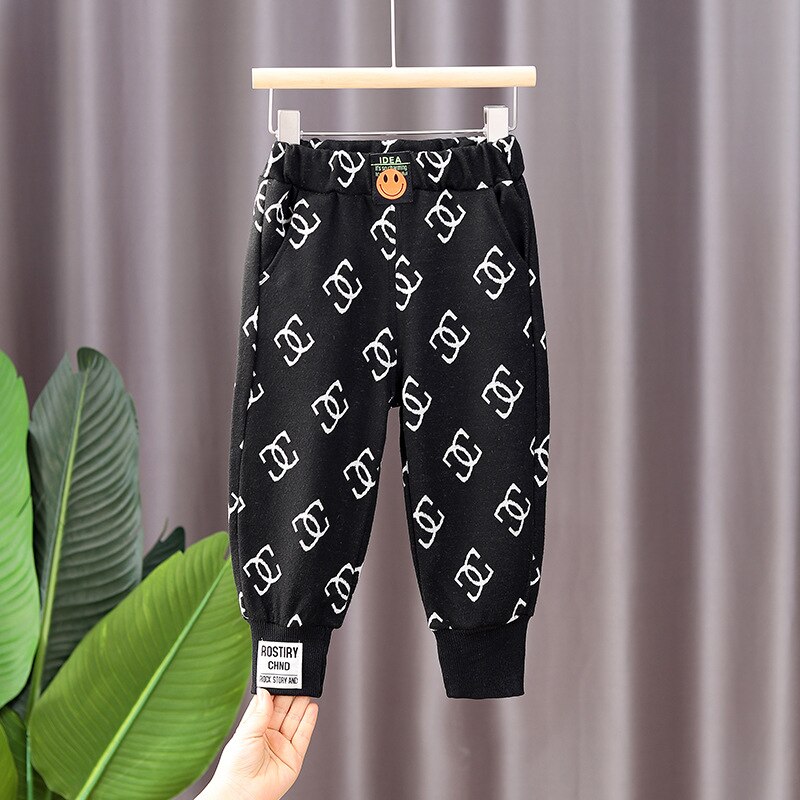Spring children Pants Girl Pants Letter Pattern Pa... – Grandado