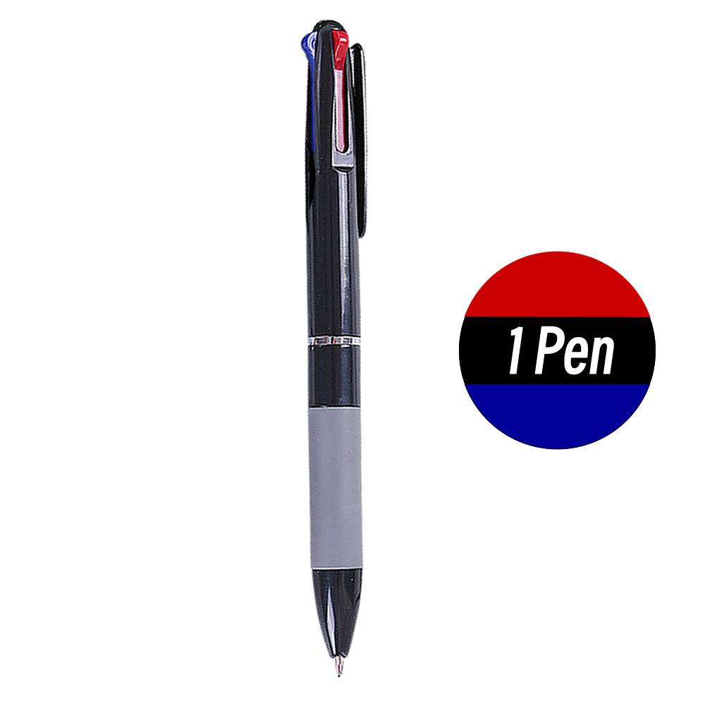 3 in 1 Red/Black/Blue Ink Color 0.7mm Student Ball... – Grandado