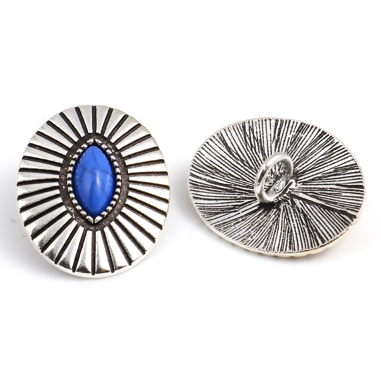 Botones de Metal bohemios, MARQUESA, Color platead... – Grandado