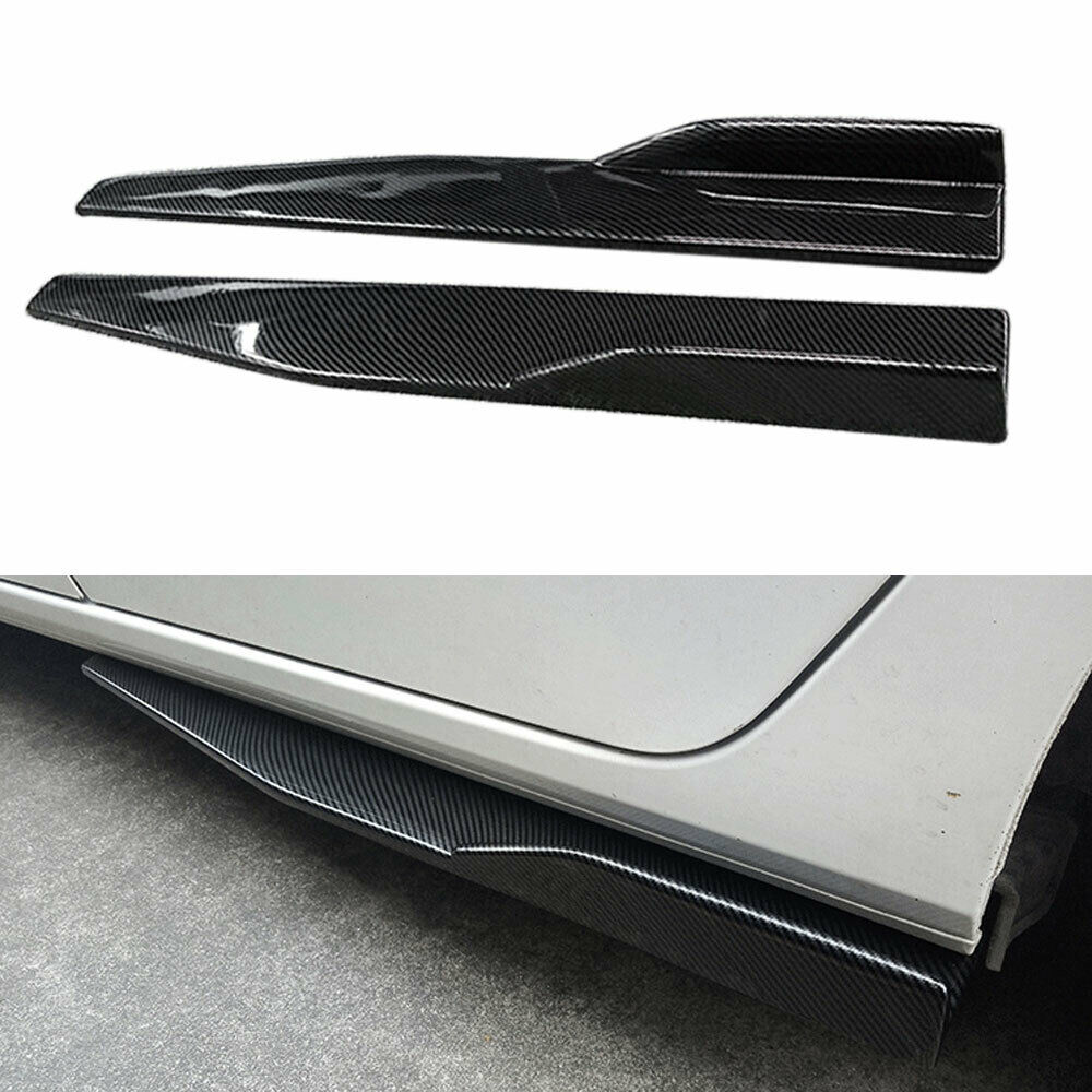 Pair 74.5cm Car Carbon Fiber Side Skirts Rocker Sp... – Grandado