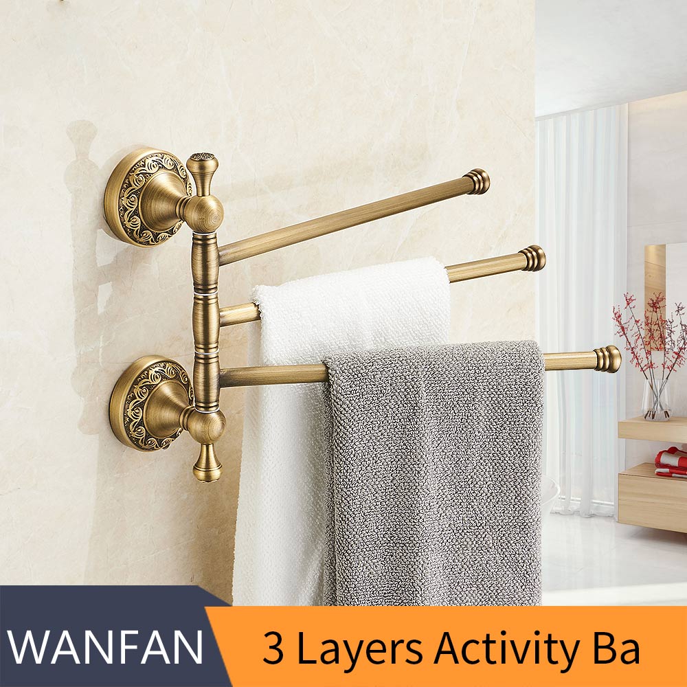 Towel Racks 3-4 Tiers Bars Antique Brass Towel Hol... – Grandado