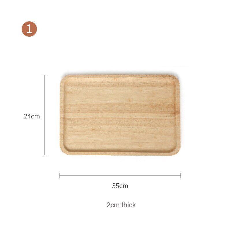 Square Wood Pan Plate Fruit Dishes Saucer Tea Tray... – Vicedeal