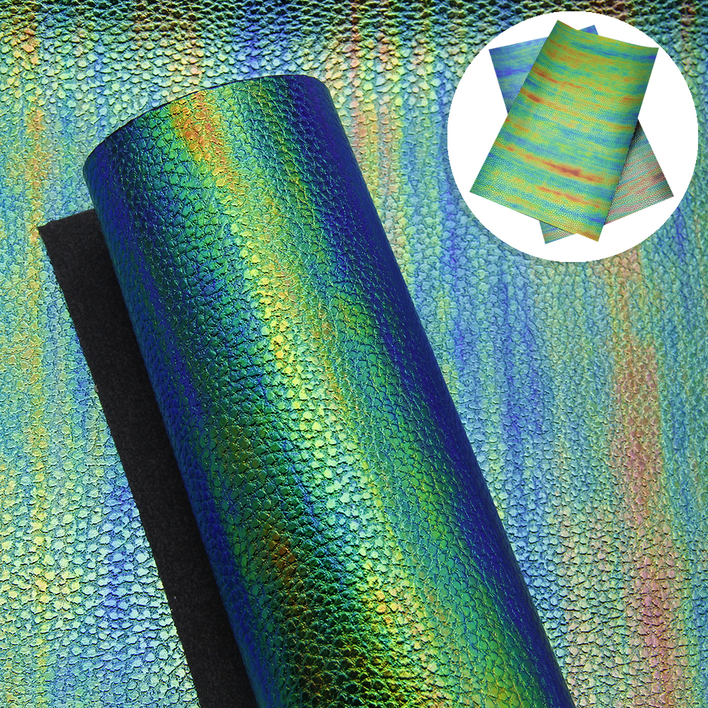 Spunlaced Iriserende Faux Lederen Lakens Litchi Vi... – Grandado