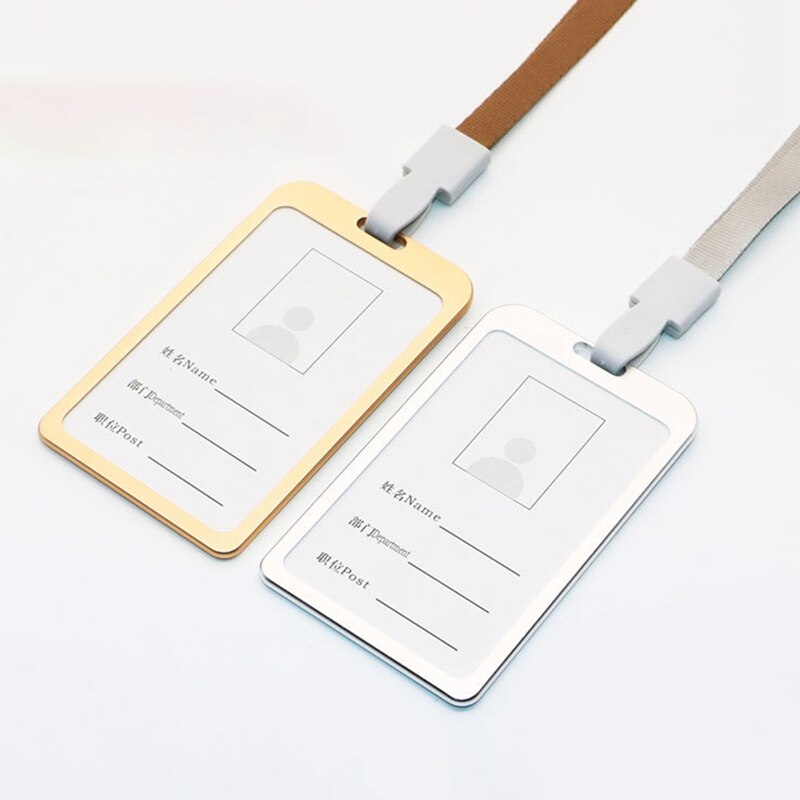 1PC Metal ID Badge Card Holder Business Security P... – Grandado