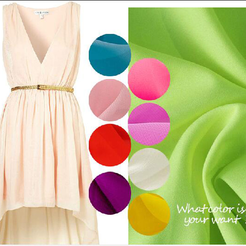Chiffon fabric / georgette fabric solid color lini... – Vicedeal