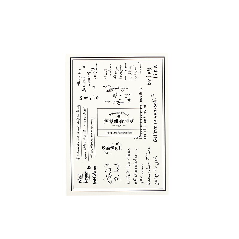 1set Vintage Simple English combination stamp DIY ... – Grandado