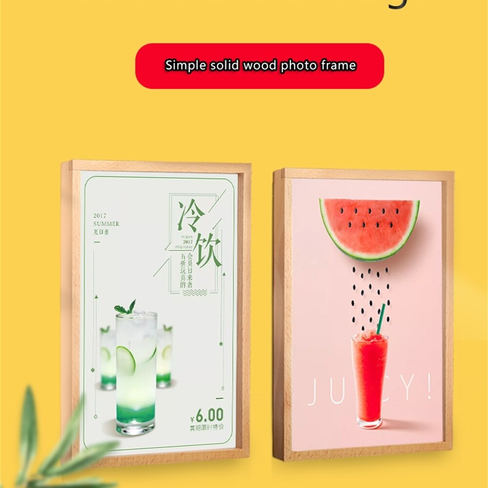 A5 A4 A3 Nordic Eenvoudige Houten Frame Zwart Kleu... – Vicedeal