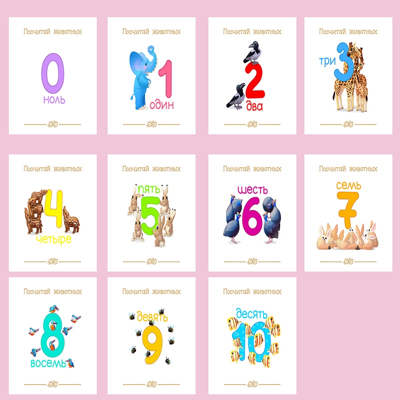Baby Russian Alphabet 33 Letter/ Number Flash Card... – Grandado