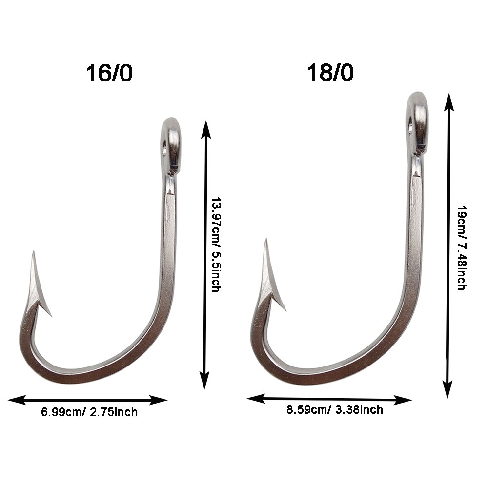 2Pcs 7731 Stainless Steel Fishing Hooks Large Shar... – Grandado