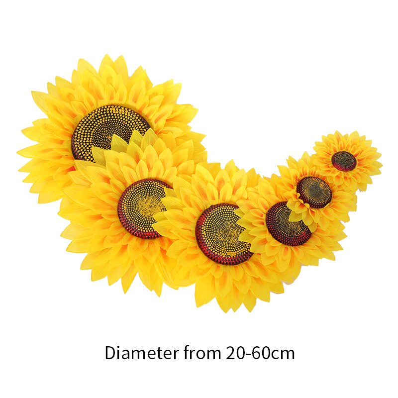 Big Size Artificial Sunflower Silk Yellow Flower H... – Grandado