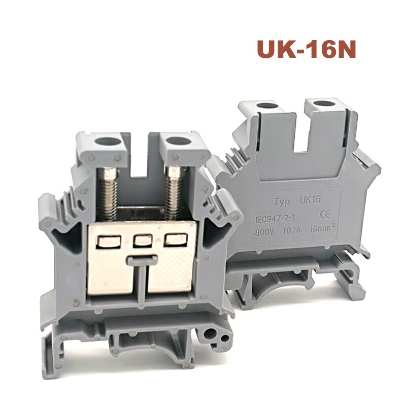 10Pcs UK-16N Din Rail Universele Schroef Terminal ... – Vicedeal