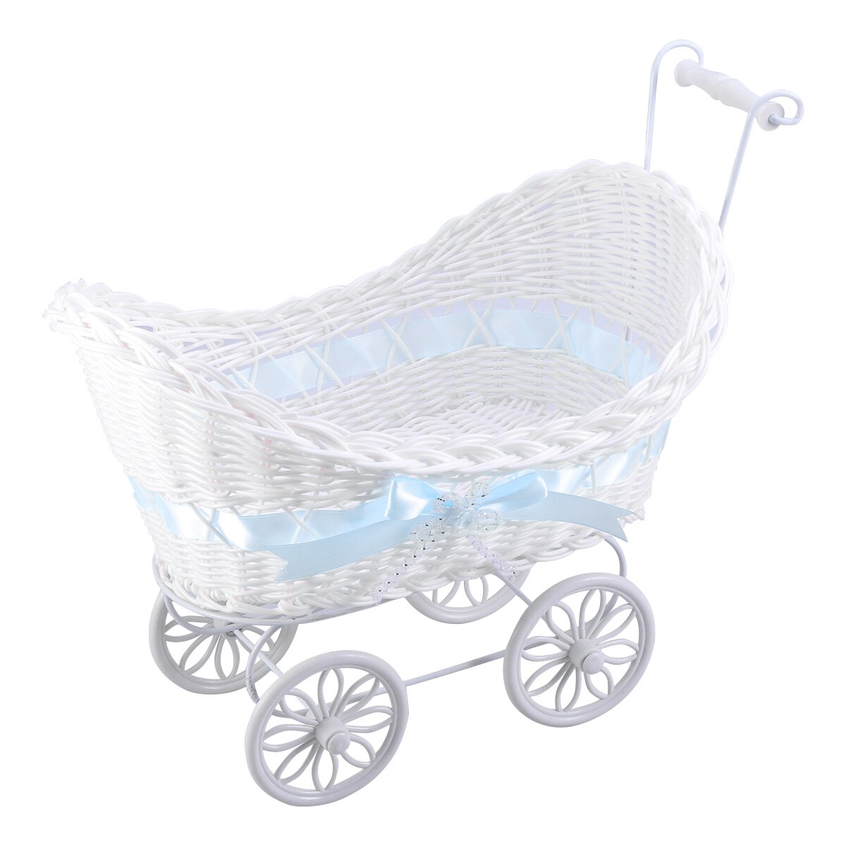 1pc Pram Ornaments Knitted Rattan Mini Wicker Furnishing Articles ...