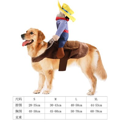 Pet Costume Dog Costume Pet Suit Cowboy Rider Styl... – Grandado