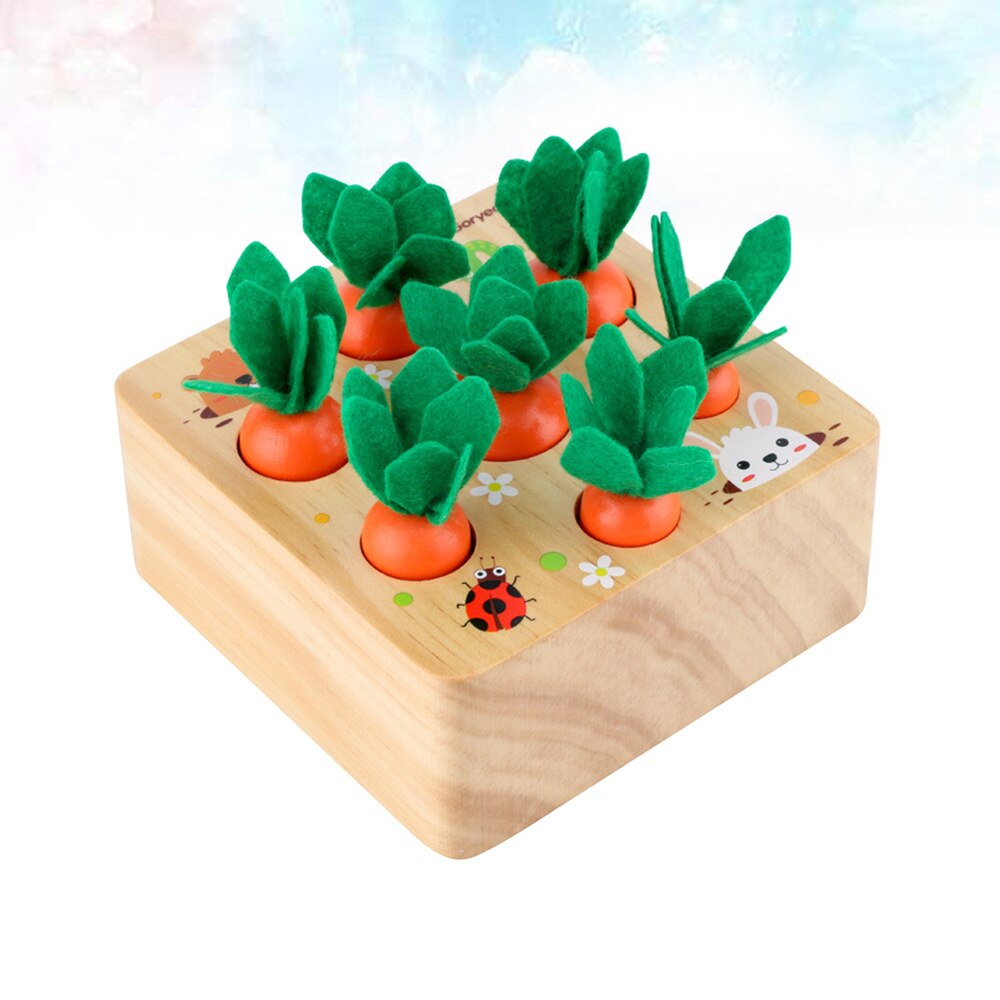 1pc Wooden Memory Games Kids Pull Insert Carrot Ma... – Grandado