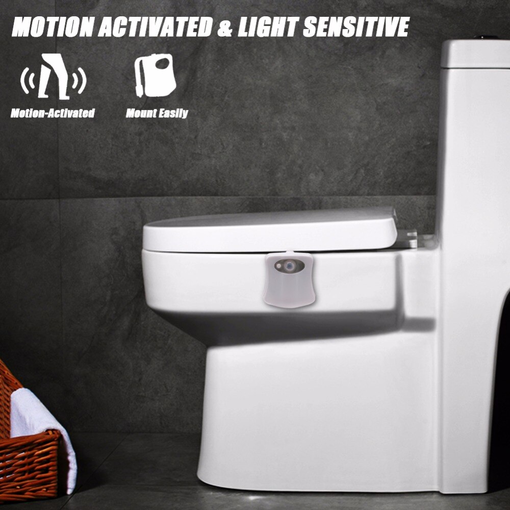 8 farben Menschen Bewegung Sensor Wc Licht Batteri... – Grandado