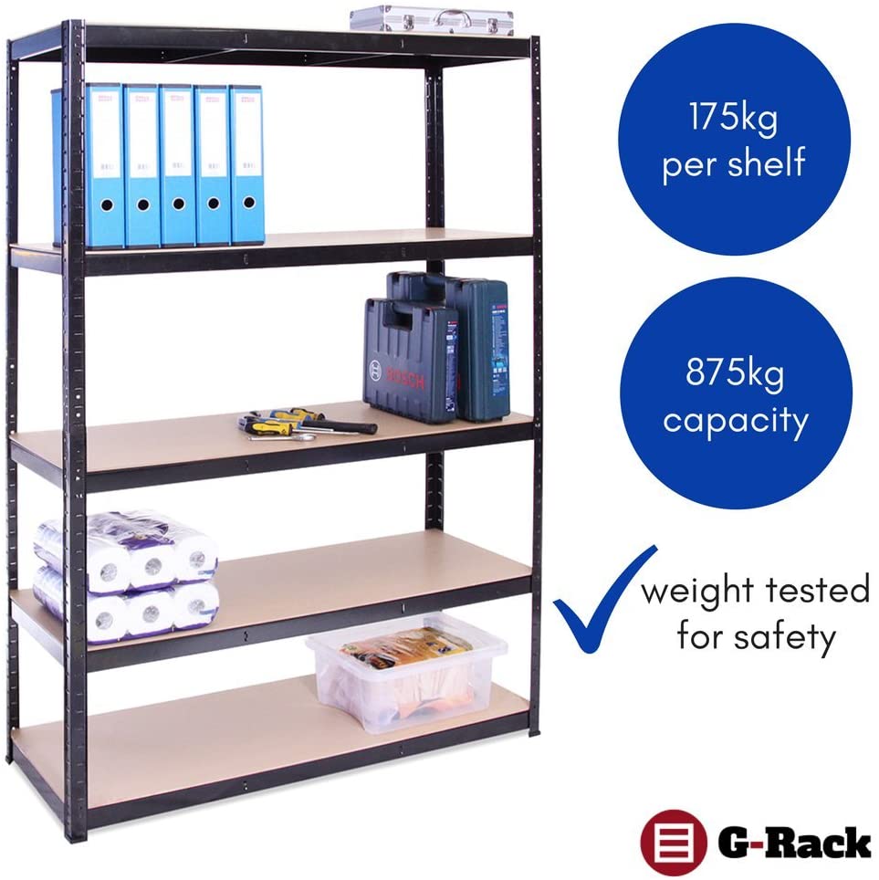 180cm x 120cm x 45cm | Heavy Duty Racking Shelves ... – Grandado