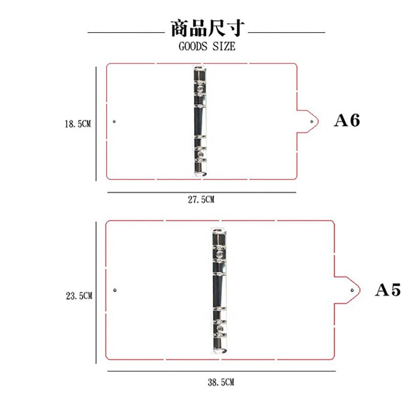 Transparent PVC Storage Card Holder for A5 A6 A7 B... – Grandado