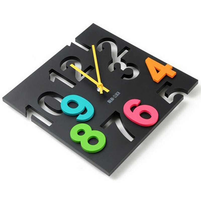 Hanging Wall Clock Modern 3D Novelty Silent Europe... – Grandado