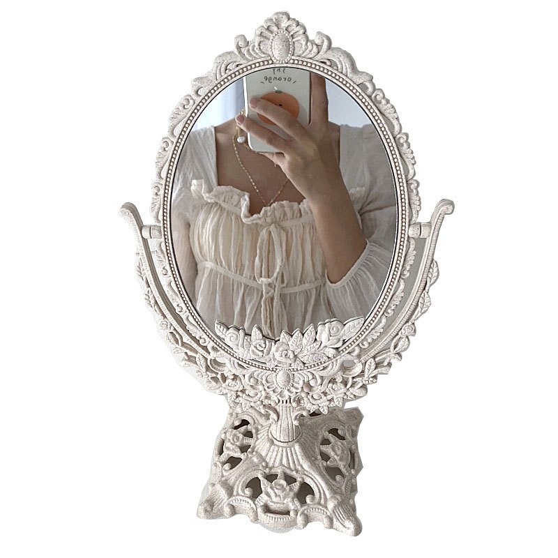 Nordic Silver Plastic Vintage Decorative Mirror st... – Vicedeal