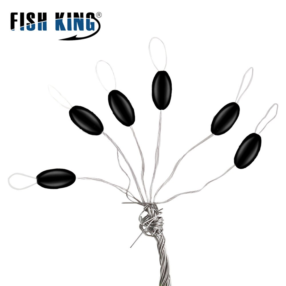 FISH KING 10Pcs/lot 6 in 1 Black Rubber Oval Fishi... – Vicedeal