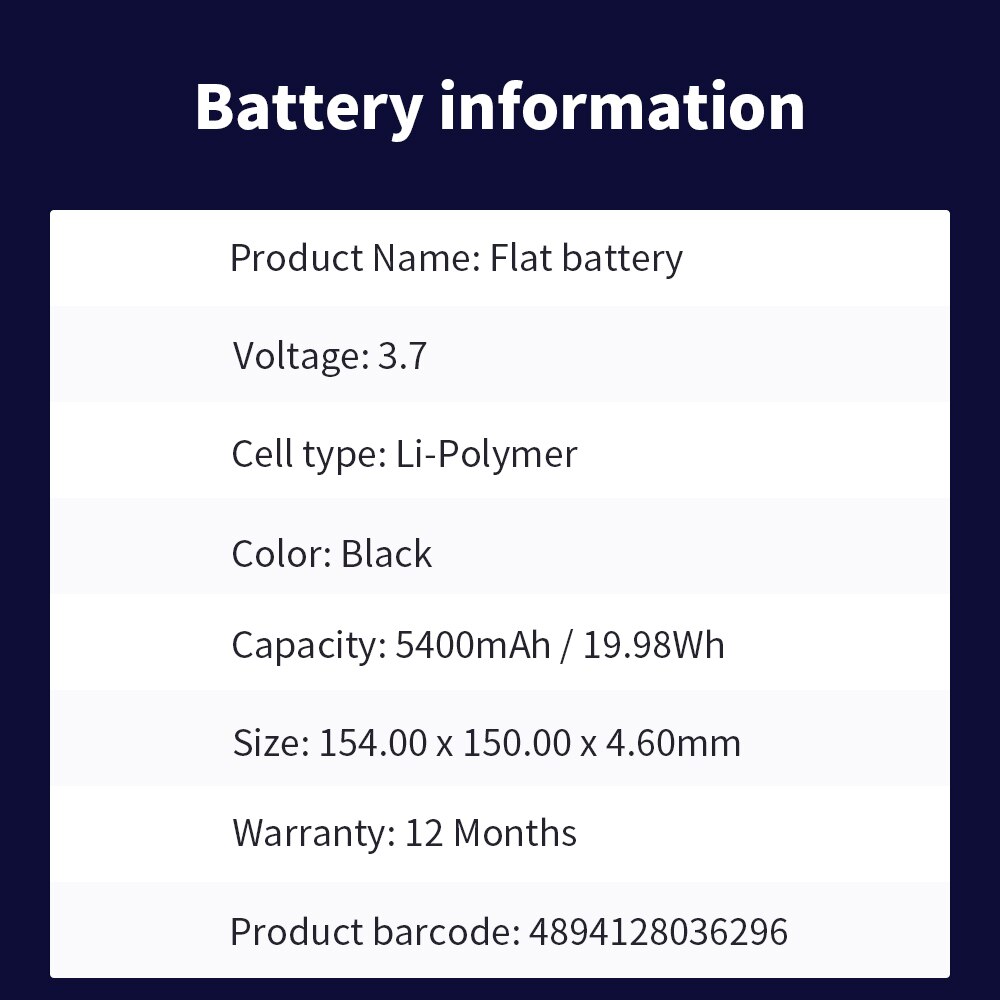 Original Tablet Battery for iPad 5400mAh A1219 A13... – Grandado